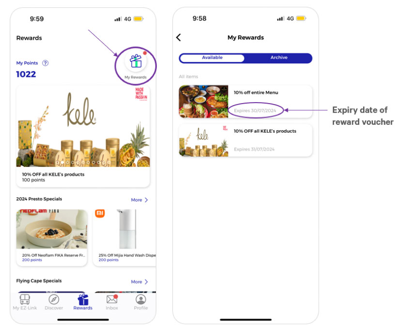 SimplyGo | FAQs for EZ-Link Rewards